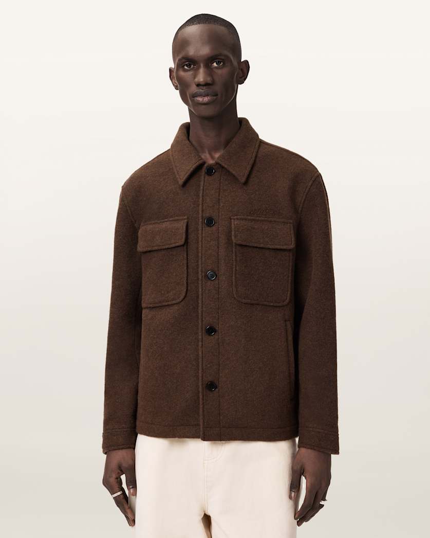 Cayson Wool Blend Jacket CIDER BROWN | ALLSAINTS